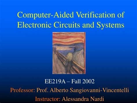 Ppt Computer Aided Verification Of Electronic Circuits And Systems