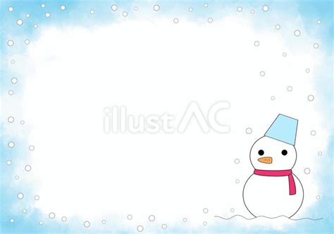 雪だるまのフレームイラスト No 25910951｜無料イラスト・フリー素材なら「イラストac」