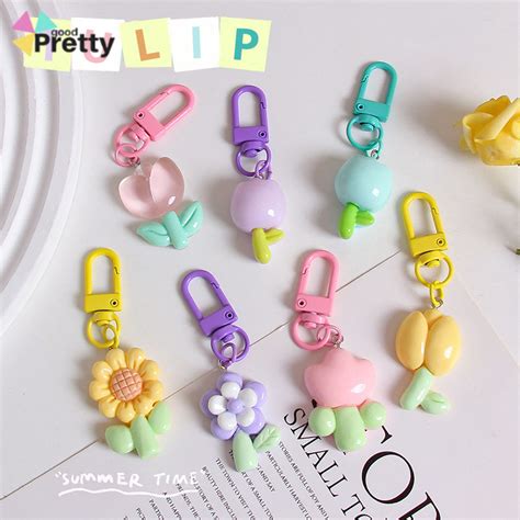 Jual Rantai Kunci Bunga Tulip Dibuatkan Tangan Diy Pintu Kunci Cute Kecil Pd Shopee Indonesia