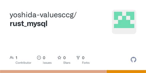 github yoshida valuesccg rust mysql