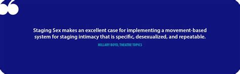 Staging Sex Best Practices Tools And Techniques For Theatrical