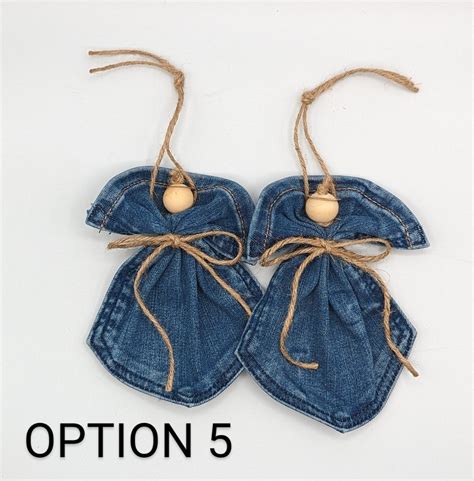 Denim Pocket Angels Upcycled Jeans Christmas Decor Jean Angel Pockets