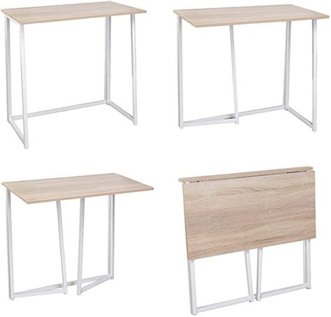 Dripex Compact Folding Desk No Assembly Required Computer Desk Folding