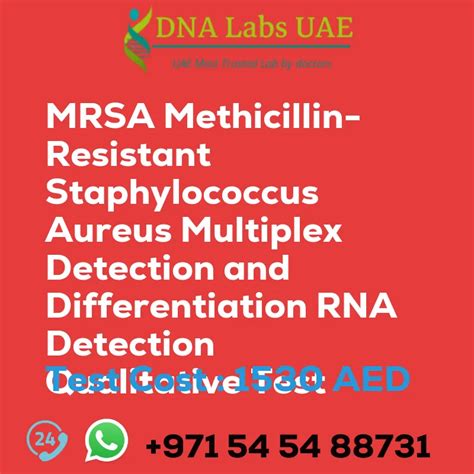 Mrsa Methicillin Resistant Staphylococcus Aureus Multiplex Detection Test
