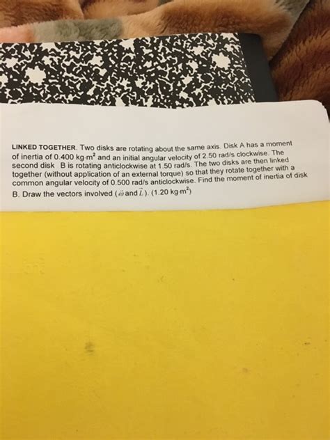 Solved Linked Together Two The Same Axis Disk A Has A