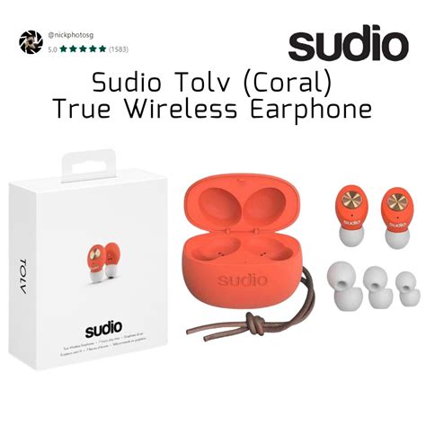 Sudio Tolv True Wireless Earphone Coral Audio Earphones On Carousell