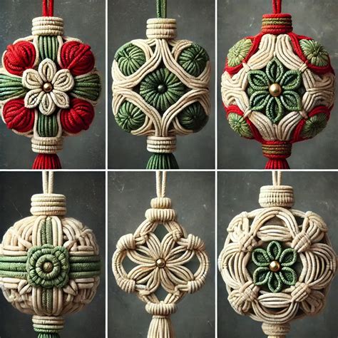 macrame and christmas ornaments in 2025 macrame patterns macrame patterns tutorials free