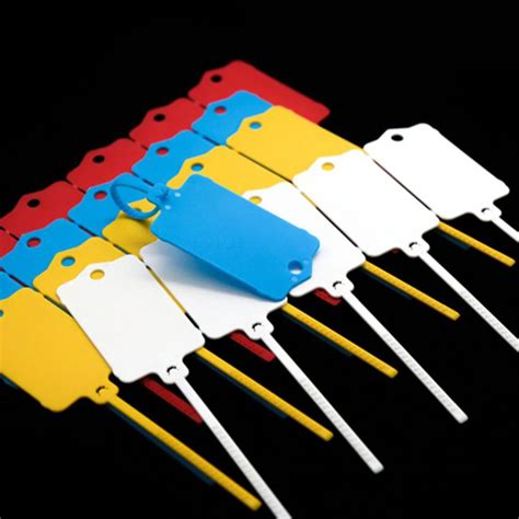 100pcs Plastic Tags Hang Tag Waterproof Label Seal Reusable Cable Tie
