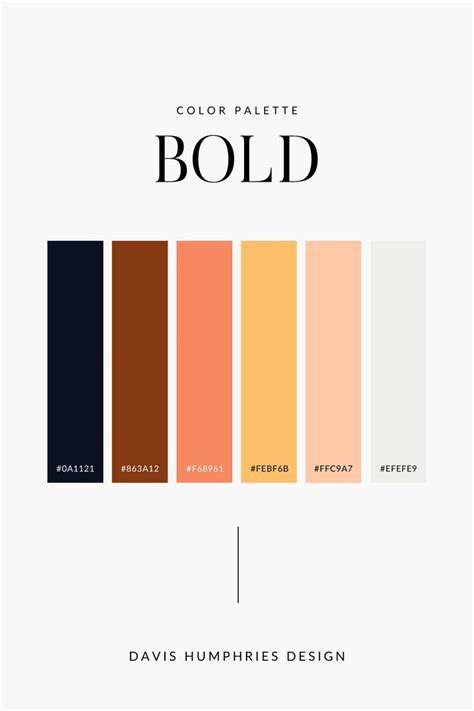 Bold Happy Modern Color Palette Blue Cinnamon Peach Yellow Warm White