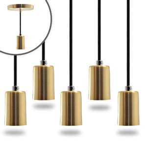 Kit Pendente Soquete Copinho E Dourado Leroy Merlin