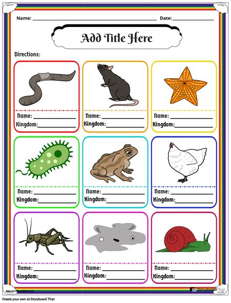 Classification Worksheets Worksheets Library