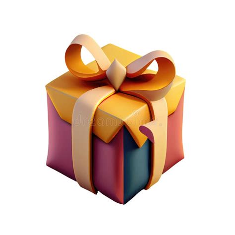 Icono 3d Ilustración De La Caja De Regalo Rosa Con Cintas Doradas Sobre