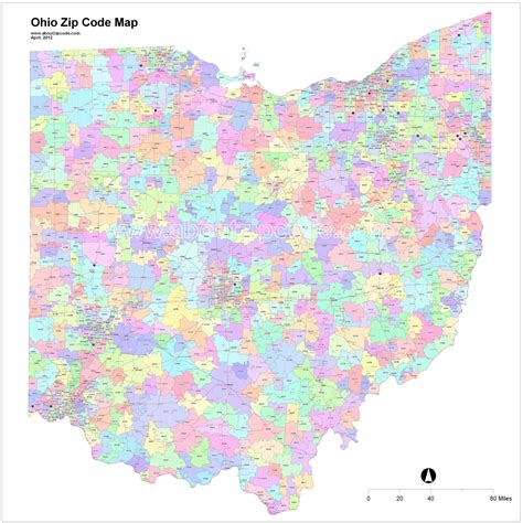 Printable Ohio Zip Code Map Printable Map Of The United States