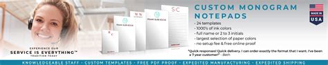 Custom Monogram Notepads ®