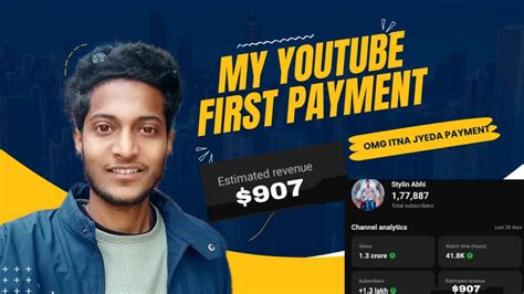 My First Payment From Youtube Youtube Earnings Youtube की पहली
