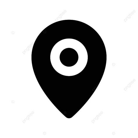 Location Pin Black Glyph Ui Icon Search Isolated Glyph Vector Search Isolated Glyph Png And