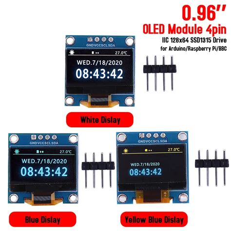 Écran Port Série Oled Ssd1315 0 96 128x64 Test Et Avis