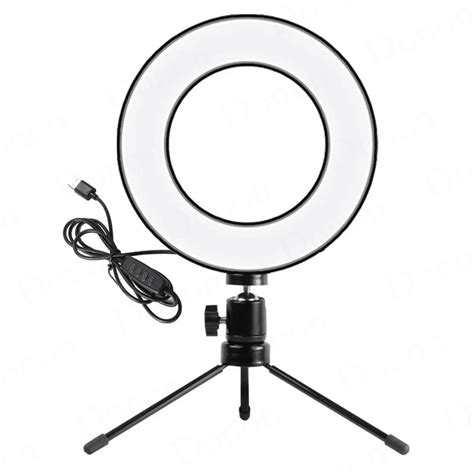 Ring Light De Mesa Iluminador De Led Tripé 6 Polegadas 16cm Utimix Importadora