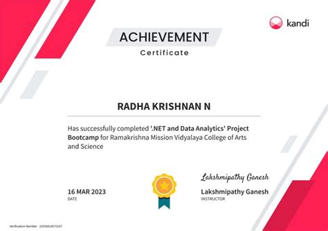 Radha Krishnan N On Linkedin Successfully Completed Data Analytics