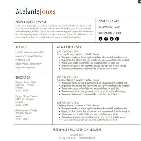 Resume Template Resume Website Wix Template Etsy