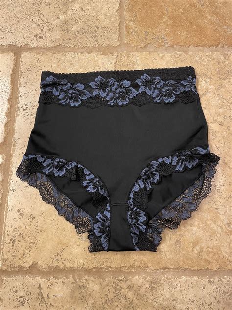 High Cut Black Panty Pin Up Boudoir Etsy