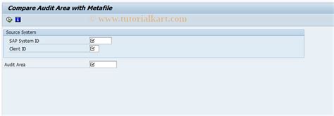 Iwpcomparearea Sap Tcode Compare Audit Area With Meta Data