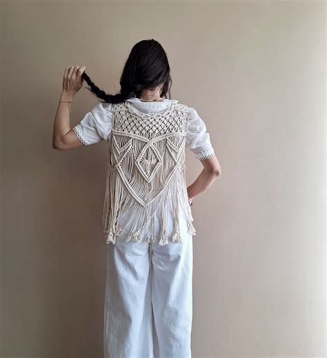Macrame Vest For Women Macrame Fashion Dress Bohemian Macrame Vest