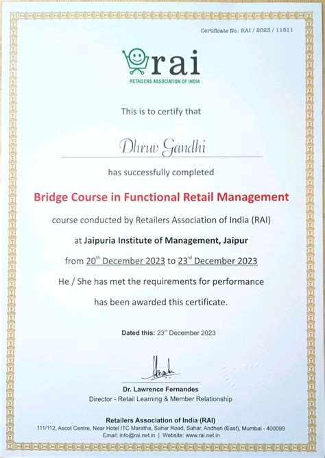 Dhruv Gandhi On Linkedin Retailmanagement Professionalgrowth