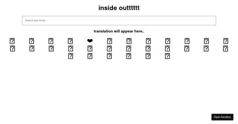 Emoji Interpreter App Codesandbox