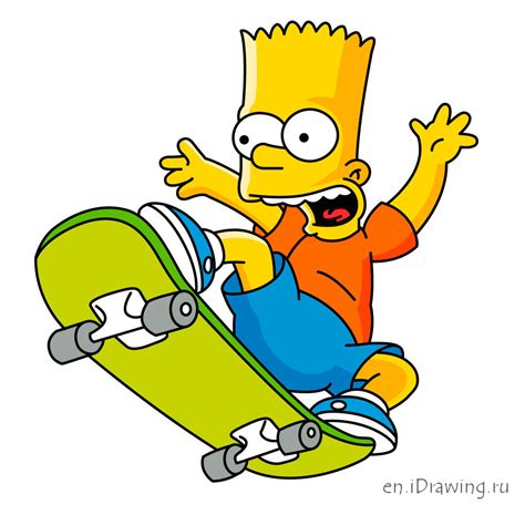 Drawing Cartoon Bart Simpson At John Halliburton Blog