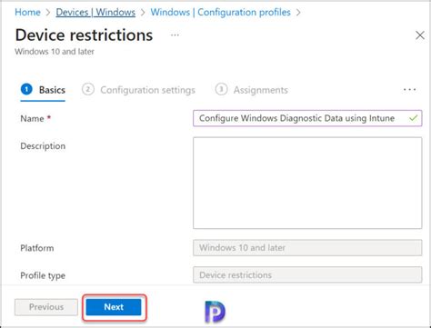 configure windows diagnostic data using intune
