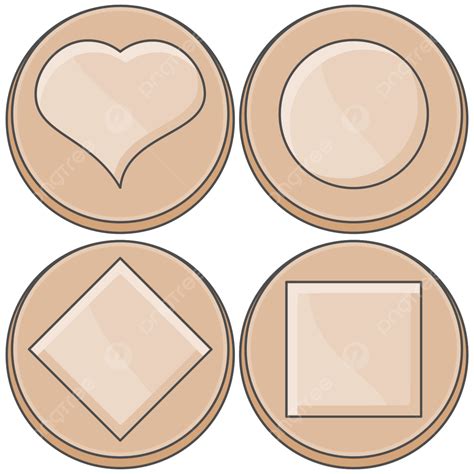Dalgona Candy Various Shapes Vector Dalgona Candy Vector Png And