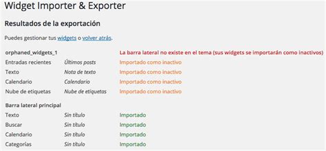 Importar Y Exportar Widgets En WordPress Boluda Com
