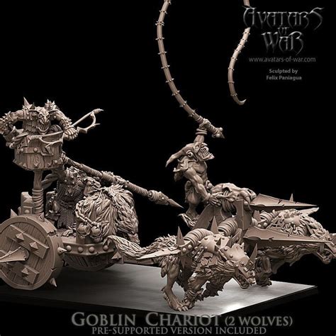3d Printed Goblin Chariot By Avatars Of War Last Hope Miniatures