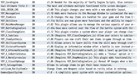 Yanfly Plugin Problem Item Core RPG Maker MV RPG Maker Forums