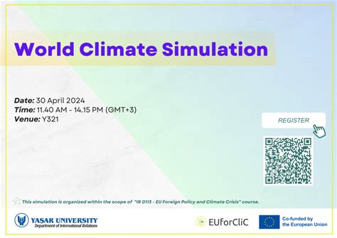 Simulation “world Climate Simulation” 30 04 2024 Yaşar University
