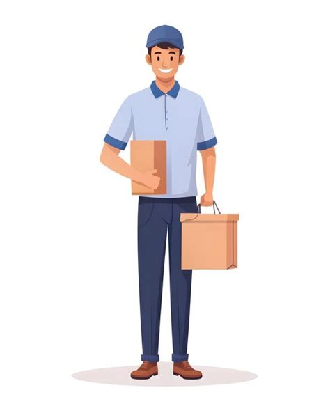 IT Service Concept Person Using Computer With Office Supplies Premium
