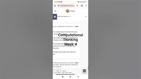 Iitm Ds Computational Thinking Week 4 Datastructuresandalgorithmsinpython Iitm Youtube