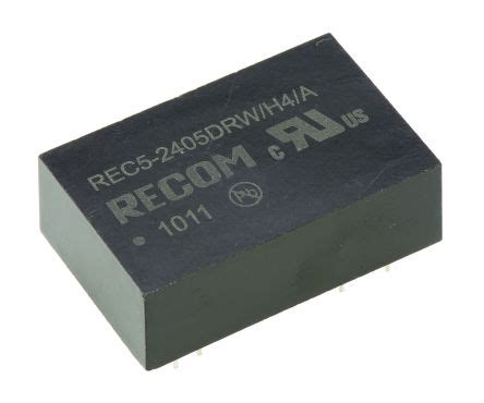 REC5-2405DRWH4/A Recom | Recom REC5 5W Isolated DC-DC Converter Through Hole, Voltage in 18 → 36 ...