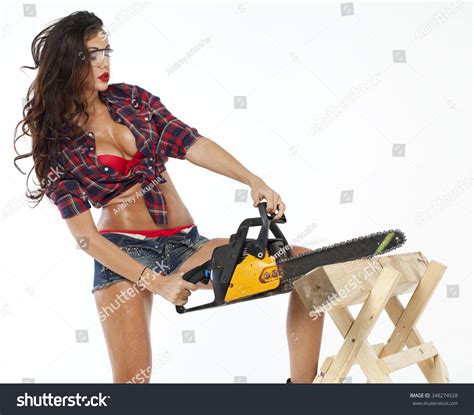 Sexy Girl Chainsaw Royalty Free Images Stock Photos Pictures Shutterstock