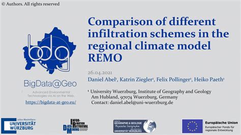 Pdf Comparison Of Different Infiltration Schemes In The Regional