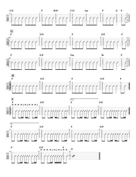 【友達の唄／bump Of Chicken】無料ギターtab譜｜アコギコードストロークver Easy Guitar Net