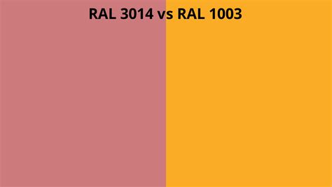 Ral 3014 Vs 1003 Ral Colour Chart Uk