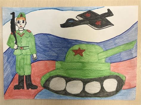 Рисунки на военную тематику 2 класс - Фото подборки 3