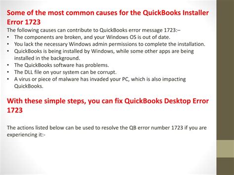 Ppt Quickbooks Error Fix The Installation Error Easily