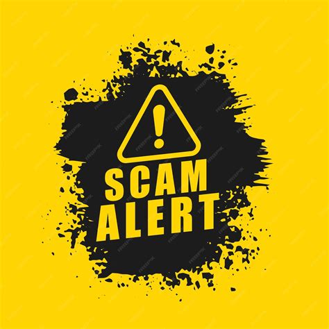 Free Vector Grungy Style Scam Alert Yellow Background Keep Your Data