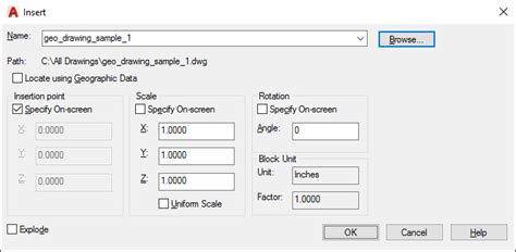 Insert Dialog Box Autocad Lt 2022 Autodesk Knowledge Network