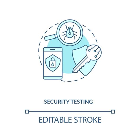 Security Testing Concept Icon Line Hack Datum Vector Line Hack Datum Png And Vector With