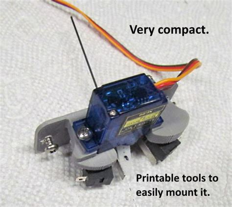 Free D File Model Rairlrod Turnout Servo Mount With Limit Switches D Print Model To