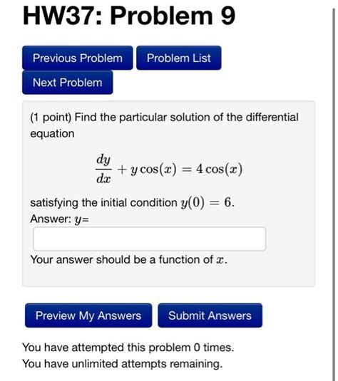 solved 1 point find the equation of the solution to